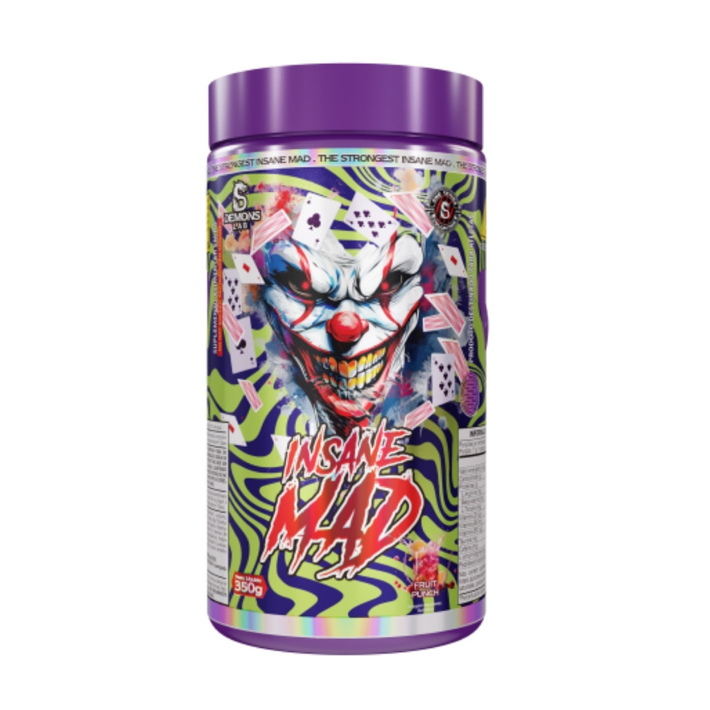 Pré-Treino Insane Mad Pote 350g Sabor Fruit Punch Demons Lab | Shopee Brasil