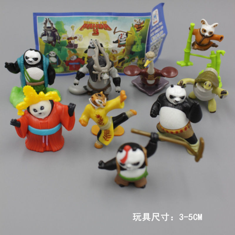Uma série de Kung Fu Panda de brinquedos desmontados no ovo Kanda Um ...