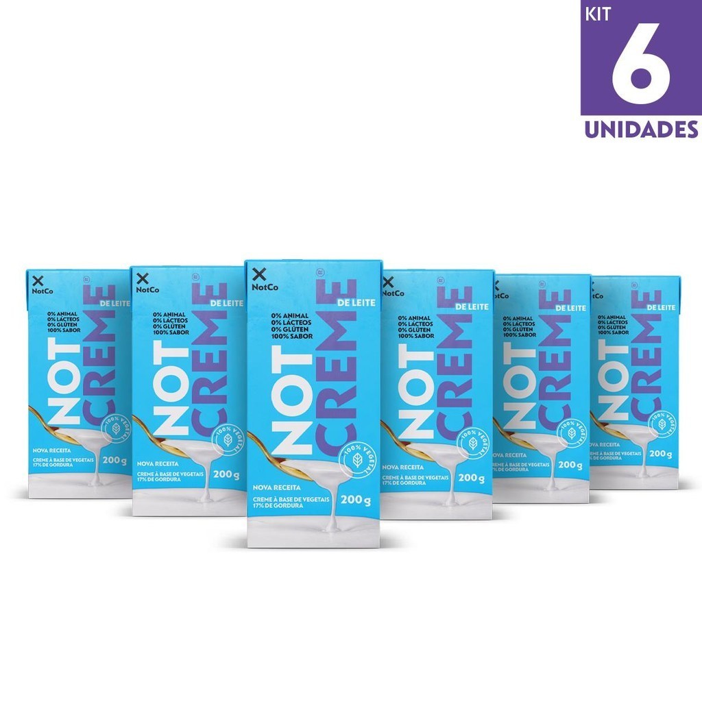 Kit 6x Creme de Leite Vegetal NotCo NotCreme 200g | Shopee Brasil
