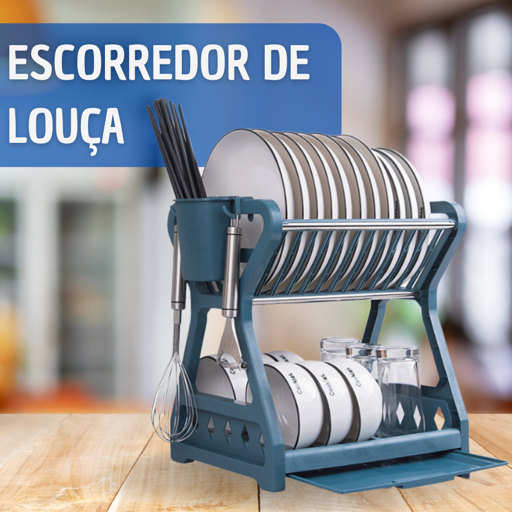 Escorredor de Louças 13 Pratos Secador Louça escorredor de Cozinha seca ...