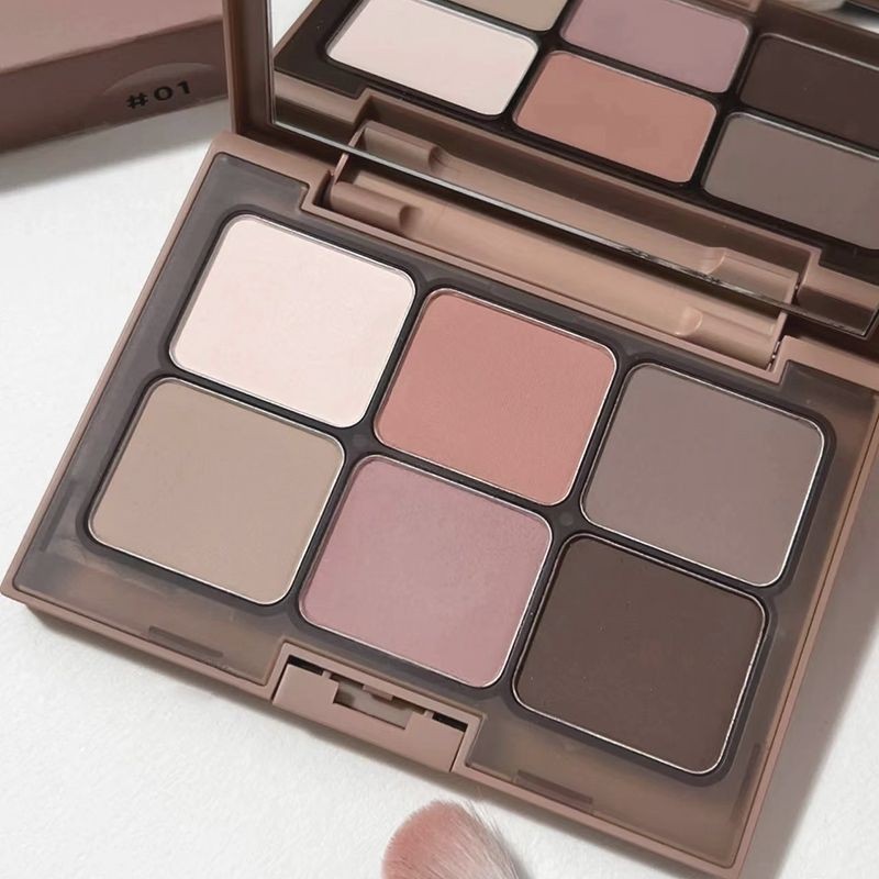 Sombra em Pó de Seis Cores Blush High Gloss Reparador de Sobrancelhas ...
