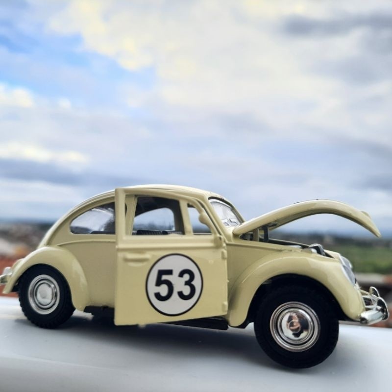 Fusca Herbie Miniatura de carrinho metal colecionador coleção Fusca do ...