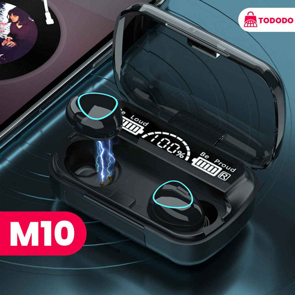 M10 Fone De Ouvido Sem Fio TWS Bluetooth 5.1 Touch Noise Reduction ...