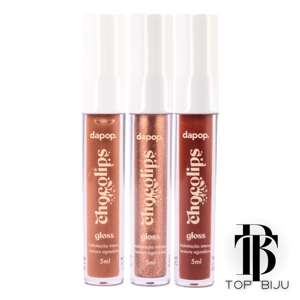 Lip Gloss Choco Chocolips com Cheirinho de Chocolate Manteiga de Karité ...