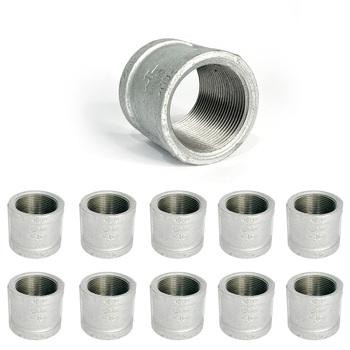 Kit de 10 unidades Luva Galvanizada 1.1/2" Polegada Rosca BPS Fêmea | Shopee Brasil