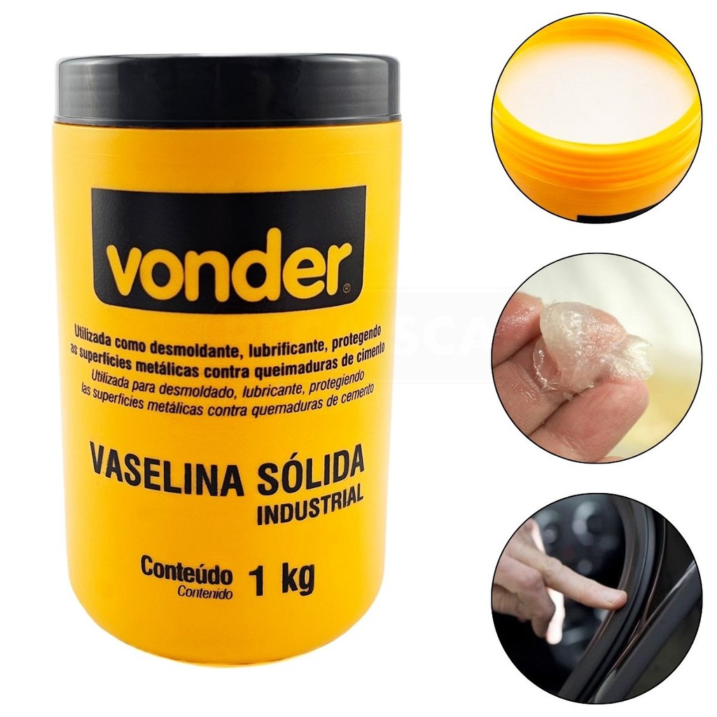 Vaselina Industrial Sólida 1kg Lubrificante, Desmoldante para Proteção ...