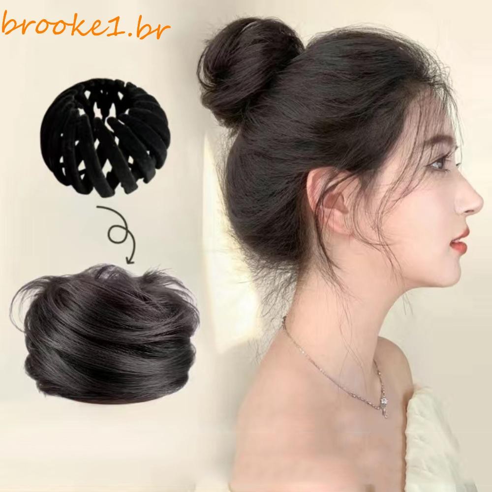 BROOKE1 Coque De Cabelo Falso , Scrunchie Em Forma De Ninho De Pássaro ...
