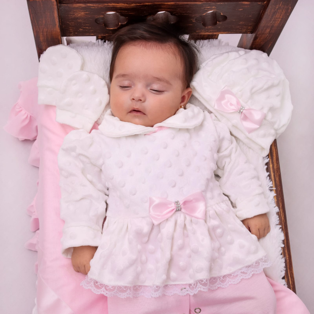 Saída de Maternidade Menina Aconchego Sofia Soft Branco | Shopee Brasil