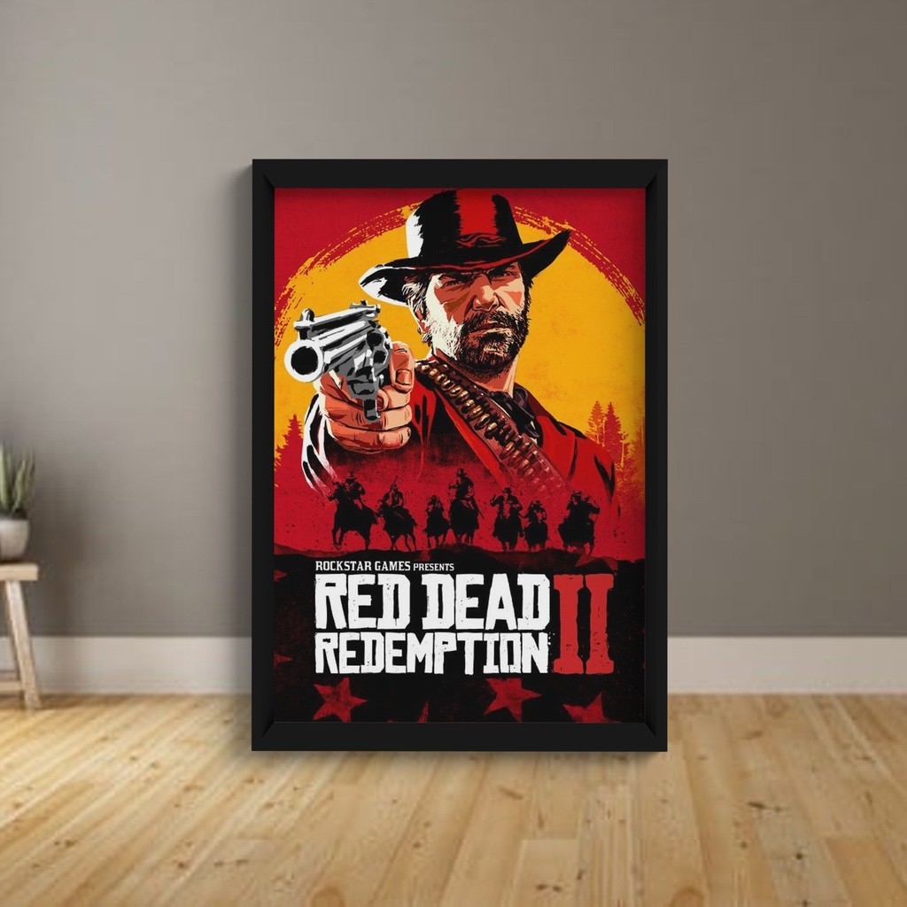 Quadro Decorativo Red Dead Redemption 2 Com Moldura | Shopee Brasil