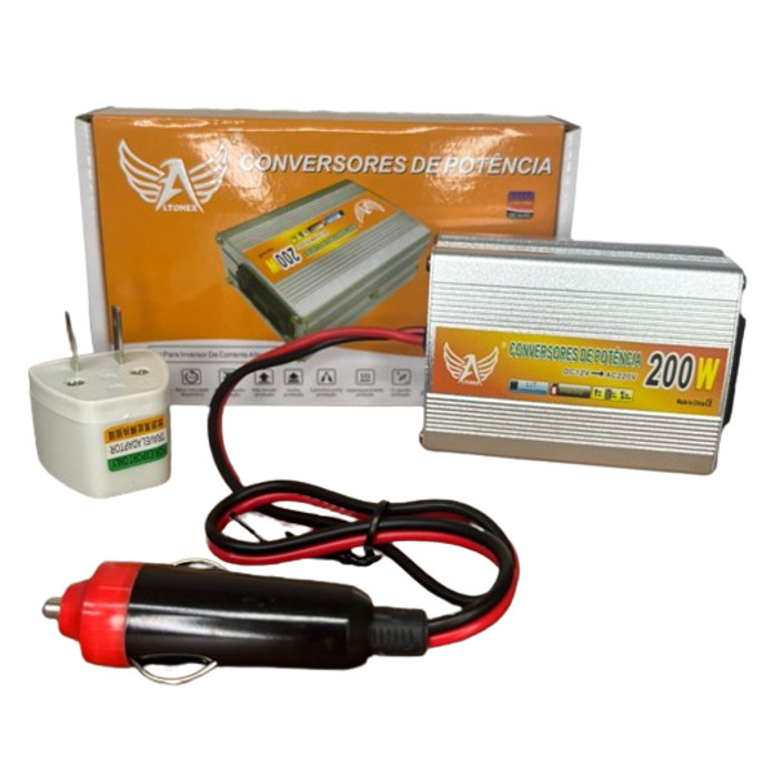 Conversor Veicular Inversor Com 200w De Potência - Dc 12v Ac 220v | Shopee Brasil