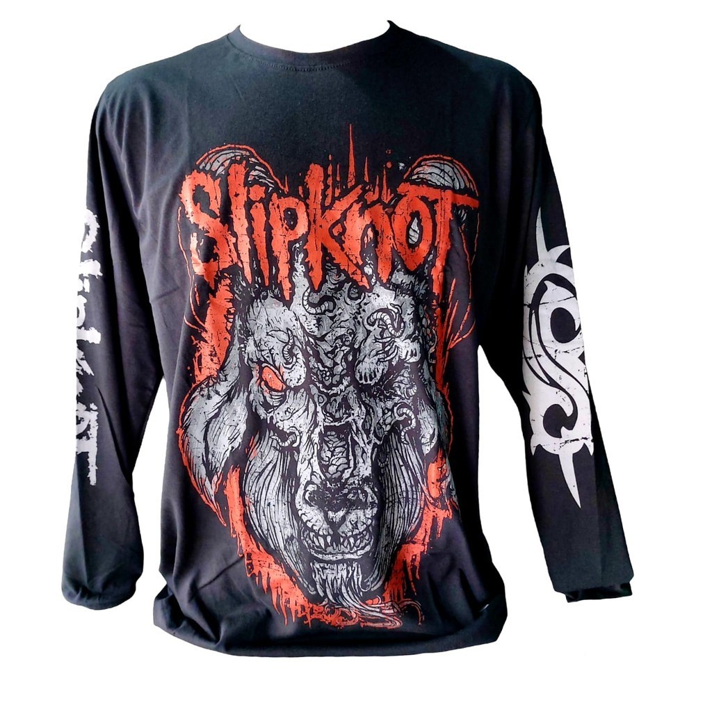 CAMISETA MANGA LONGA - SLIPKNOT GOAT | Shopee Brasil