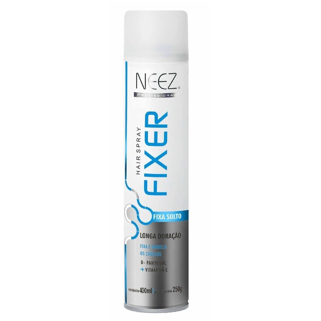 Neez Profissional Hair Spray Fixer Normal Fixa Solto 400ml | Shopee Brasil