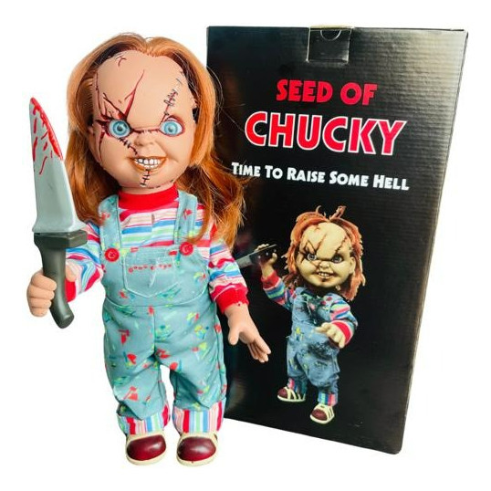 Boneco Terror Chucky Brinquedo Assassino Grande 38cm Vinil | Shopee Brasil