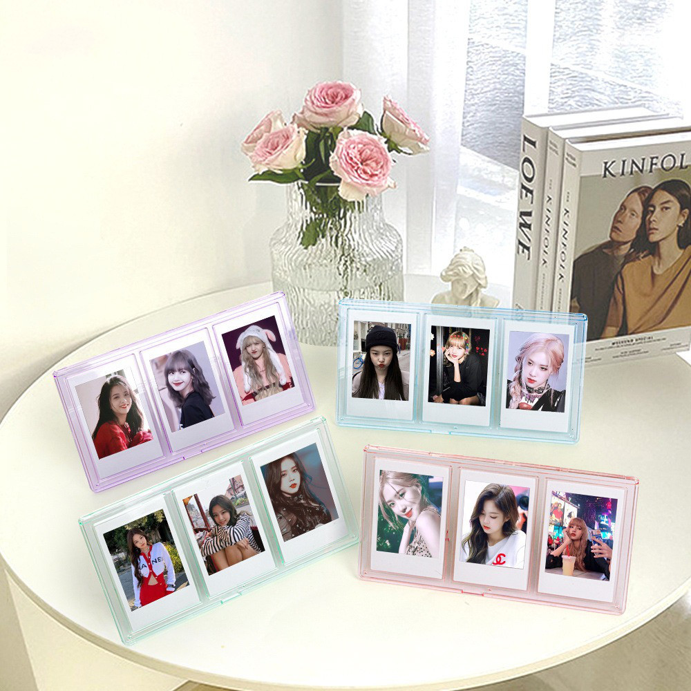 [Film Lab] Moldura Fotográfica De Mesa Com 3 Pockes Para Instax Mini ...