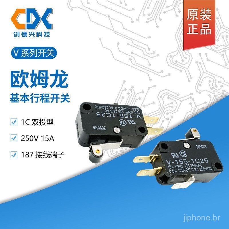 Interruptor de Relé Omron Original V-155-1C25/15-1C25, V-151-1C25/152-1C25 | Shopee Brasil