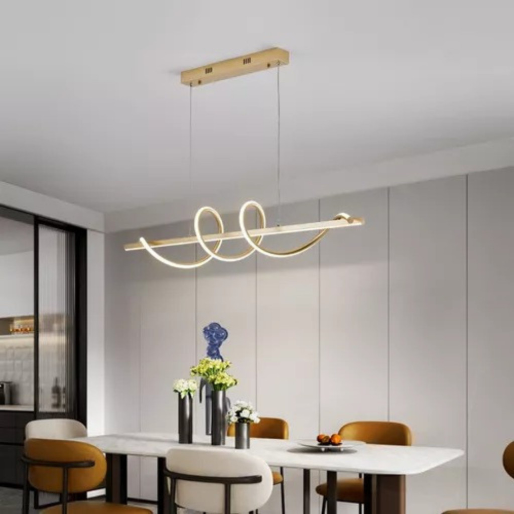 Luminária Lustre Pendente Led Design Moderno 65W Espiral Bivolt 3 em 1 ...