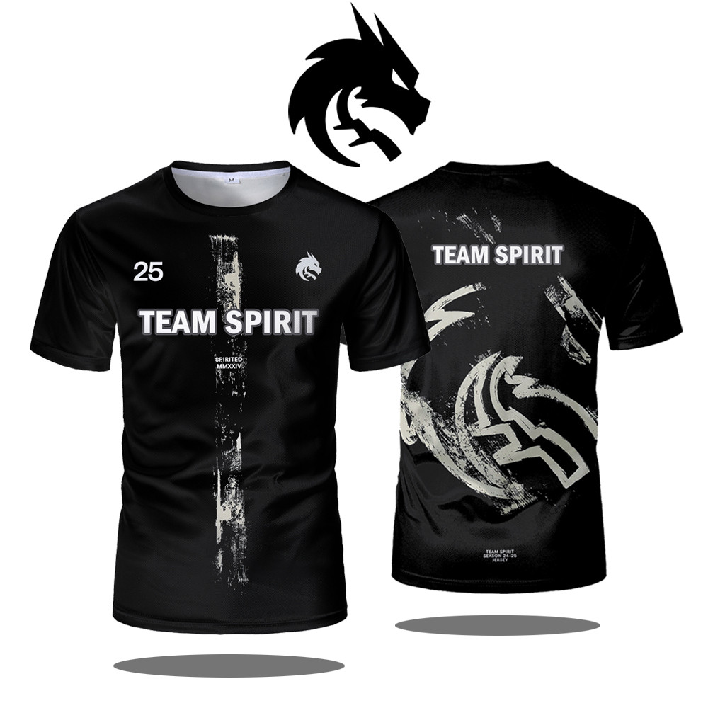 Team Spirit 2025 Novas Camisas CS2 Esports Uniformes Donk Camisetas CSGO Game Training Tops ...