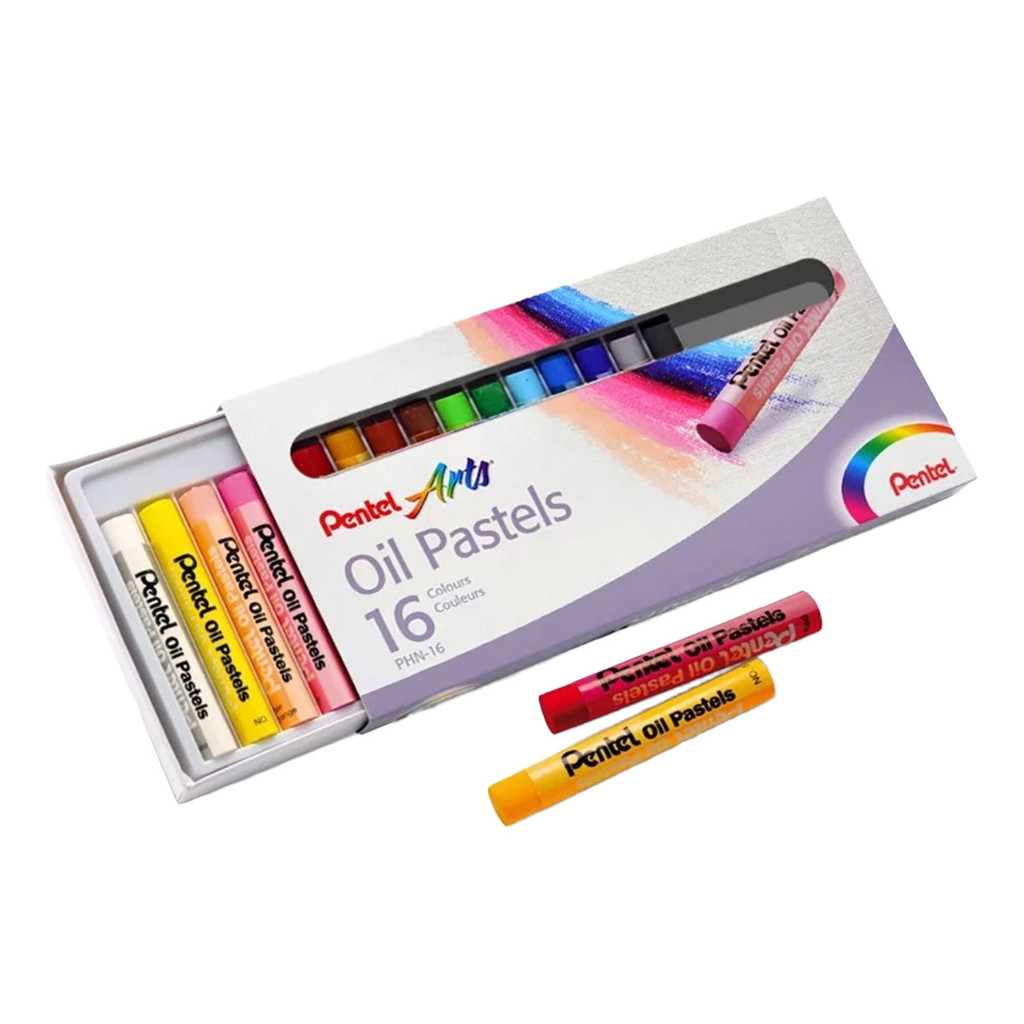 Giz Pastel Oleoso 16 Cores Pentel Arts - PNH-16 | Shopee Brasil