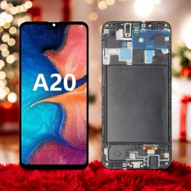 Tela Display Galaxy A20 C/Aro Golden Extrema Qualidade - LCD Touch 3D ...