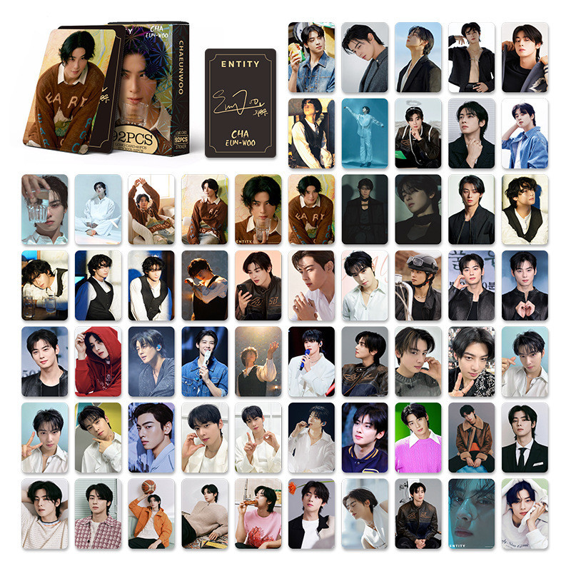 92pcs/box Cha Eun Woo Stickers Photocards Lomo Cards Kpop Postcards ...