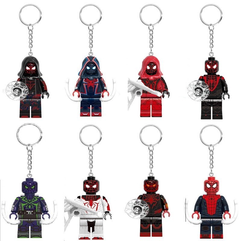 Compatível Com Os Super Heróis LEGO Gwen Spider-Man Keychain Através Do ...