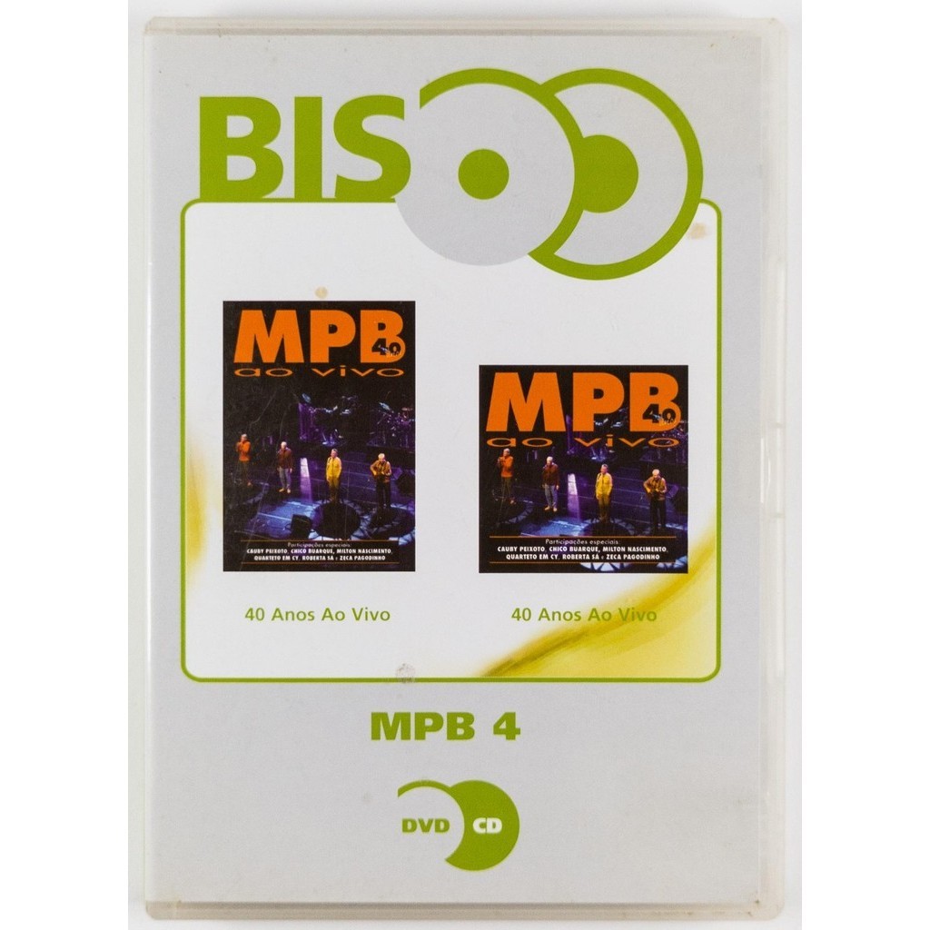 DVD + CD MPB4 Ao Vivo 40 Anos Bis | Shopee Brasil