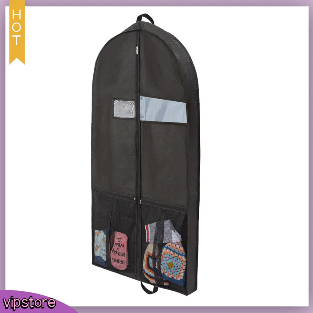 (VIP) Saco De Roupa Com Janela De Pvc Bolsos De Malha Extra De Viagem E ...