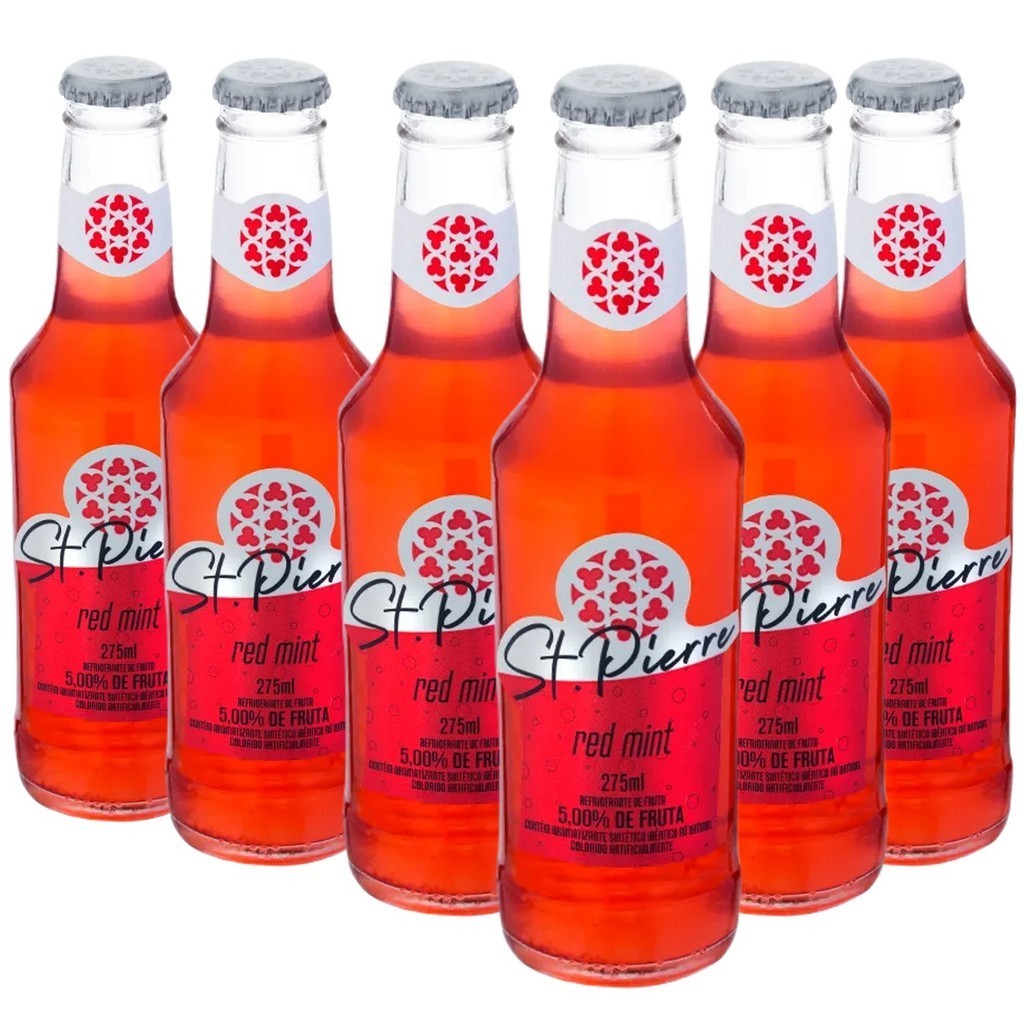 Refrigerante Red Mint ST PIERRE 275ml (6 unidades) | Shopee Brasil