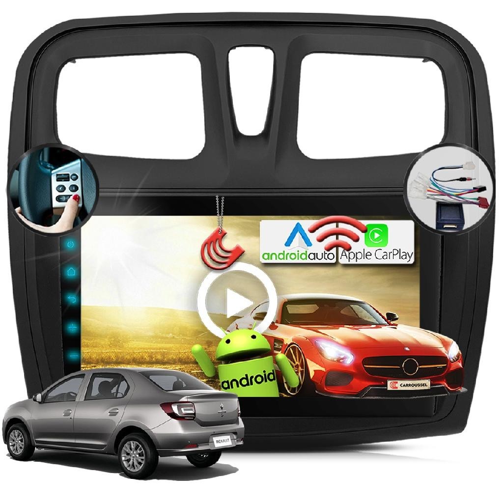 Kit Tela Som Central Multimidia 9 polegadas Android Logan 2015... - Redecan Canbus CarPlay Mp5 ...
