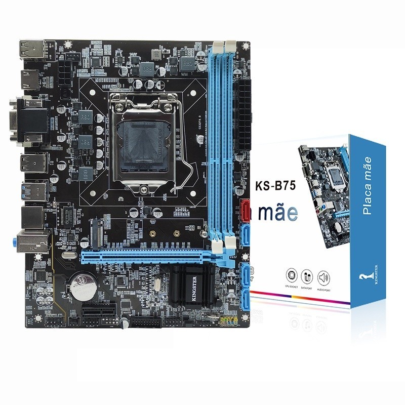 Kingster Placa Mãe Intel I3 I5 I7 Hdmi/vga/ddr3 Socket 1155 B75 | Shopee Brasil