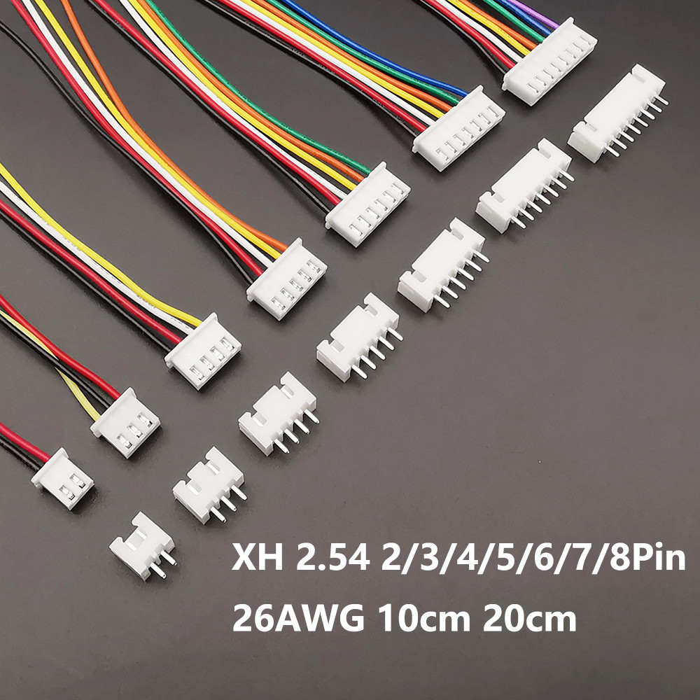5 Conjunto JST XH2.54 XH 2.54mm Conector De Cabo De Fio 2/3/4/5/6/7/8/9/10 Pinos Macho E Fêmea ...