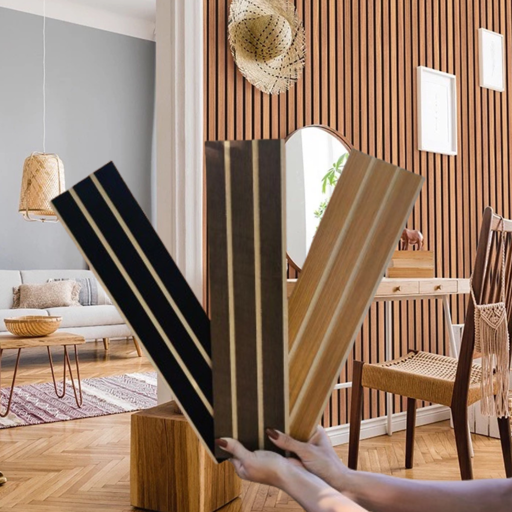 Kit 60 Placas Painel De Parede Ripado em MDF Revestimento Autocolante ...