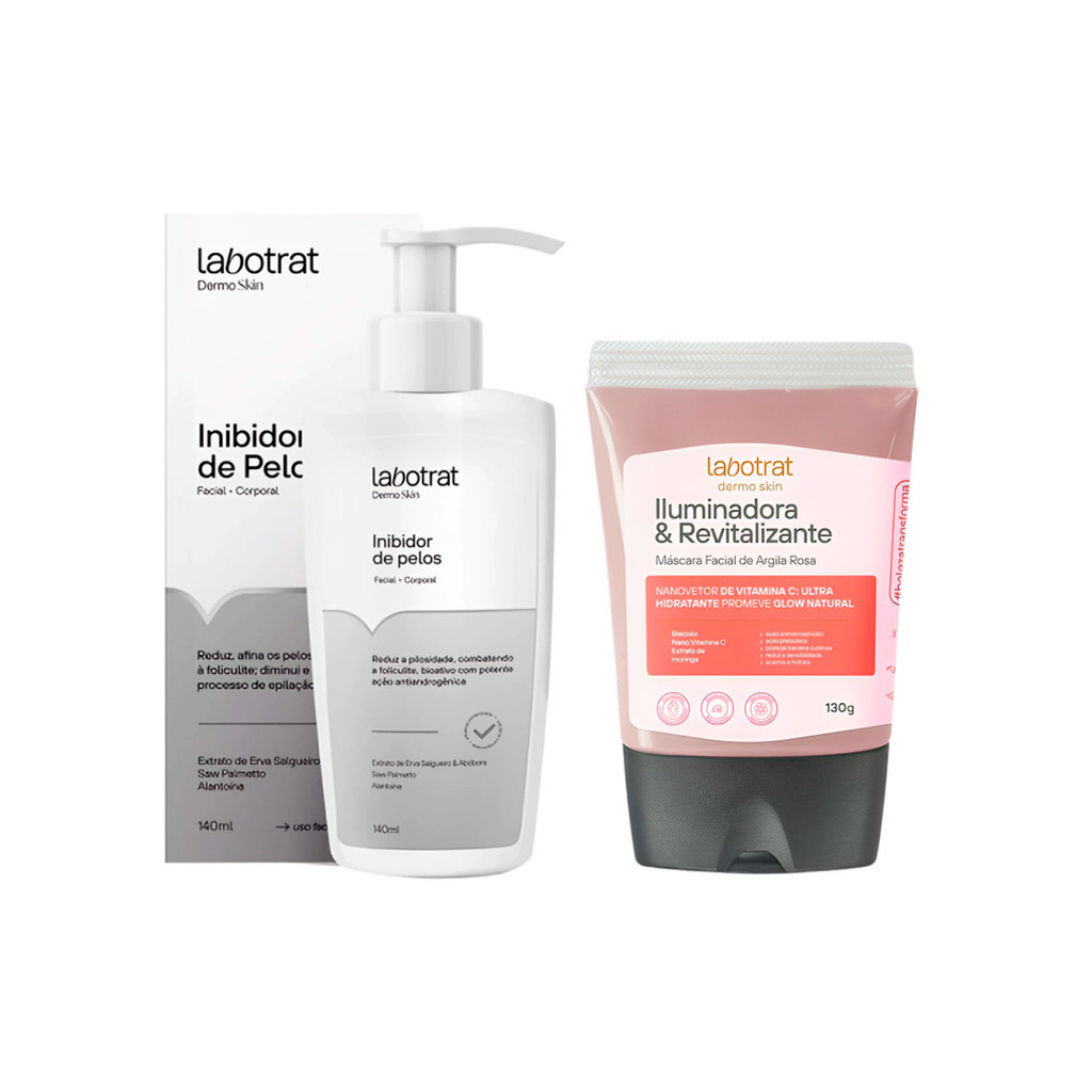 Labotrat Kit 2un - 1un Inibidor de Pelos Facial e Corporal 140ml + 1un ...