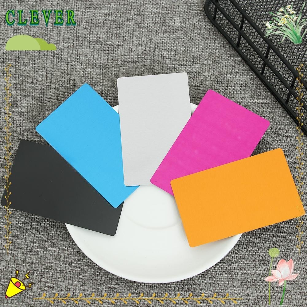 CLEVER 50 Pcs/Set Business Card Cartões De Visita Em Alumínio Liso ...