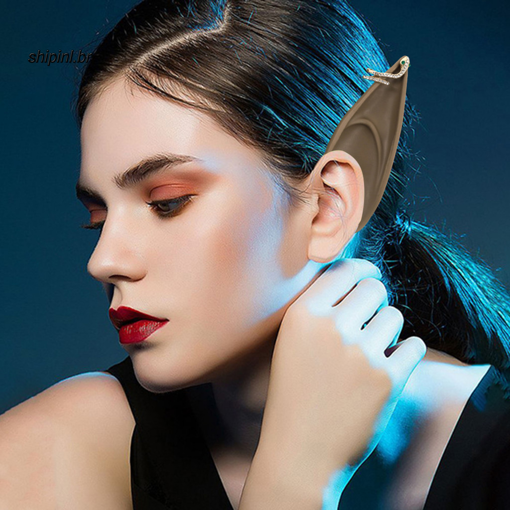 Fantasy Cosplay Accessories Costume Ear Extensions Sparkling Rhinestone ...