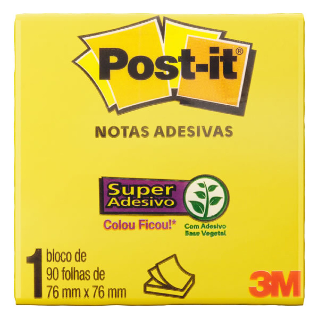 BLOCO POST IT AM SOL 76X76MM 90F 3M HB004650253 | Shopee Brasil