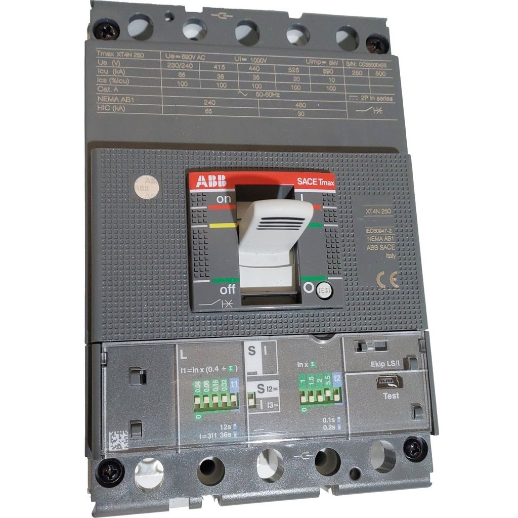 Disjuntor Tripolar 200A Ajustável 3x200A XT4N 250 Padrão CEMIG ABB | Shopee Brasil