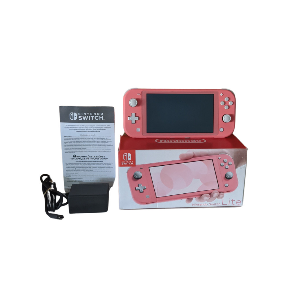 Console Nintendo Switch Lite Rosa na Caixa c/12 jogos hekate | Shopee ...