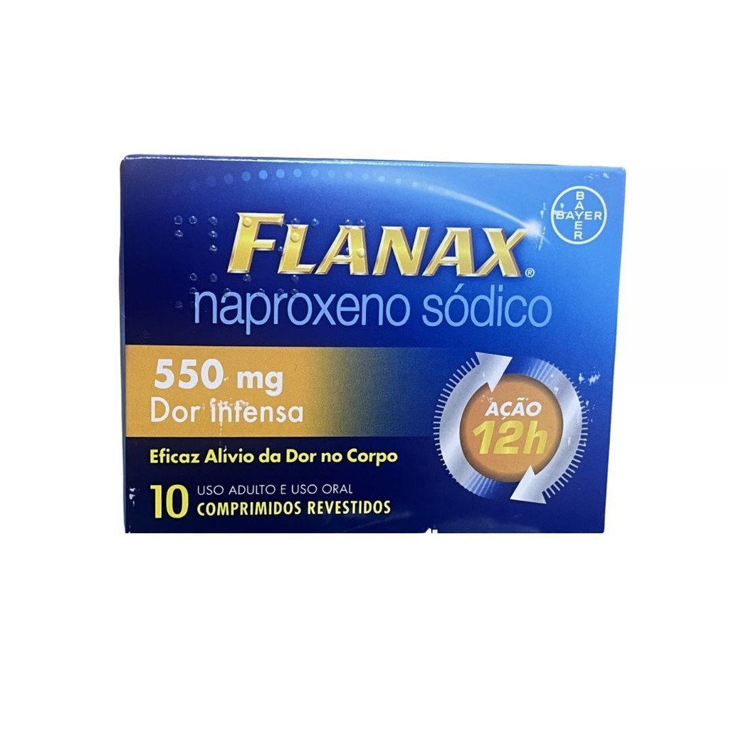Flanax Naproxeno Sódico 550mg 10 comprimidos | Shopee Brasil