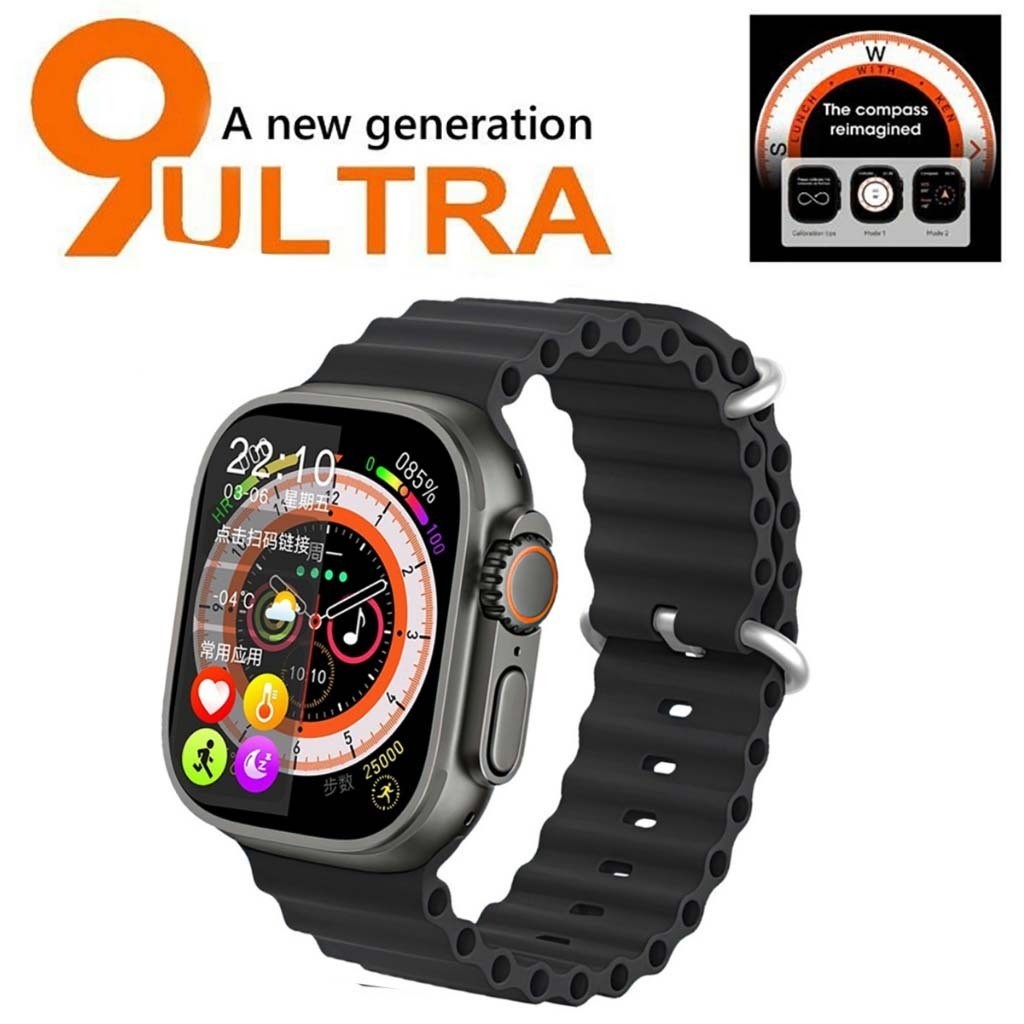 Smartwatch Ultra 9 2024 Novo Inteligente watch 9 Ultra Série 9 Bússola ...