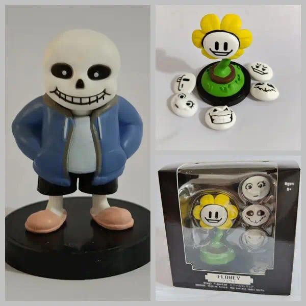 7cm Jogo Undertale Sans Flowey PVC Action Figure Modelo Brinquedos ...