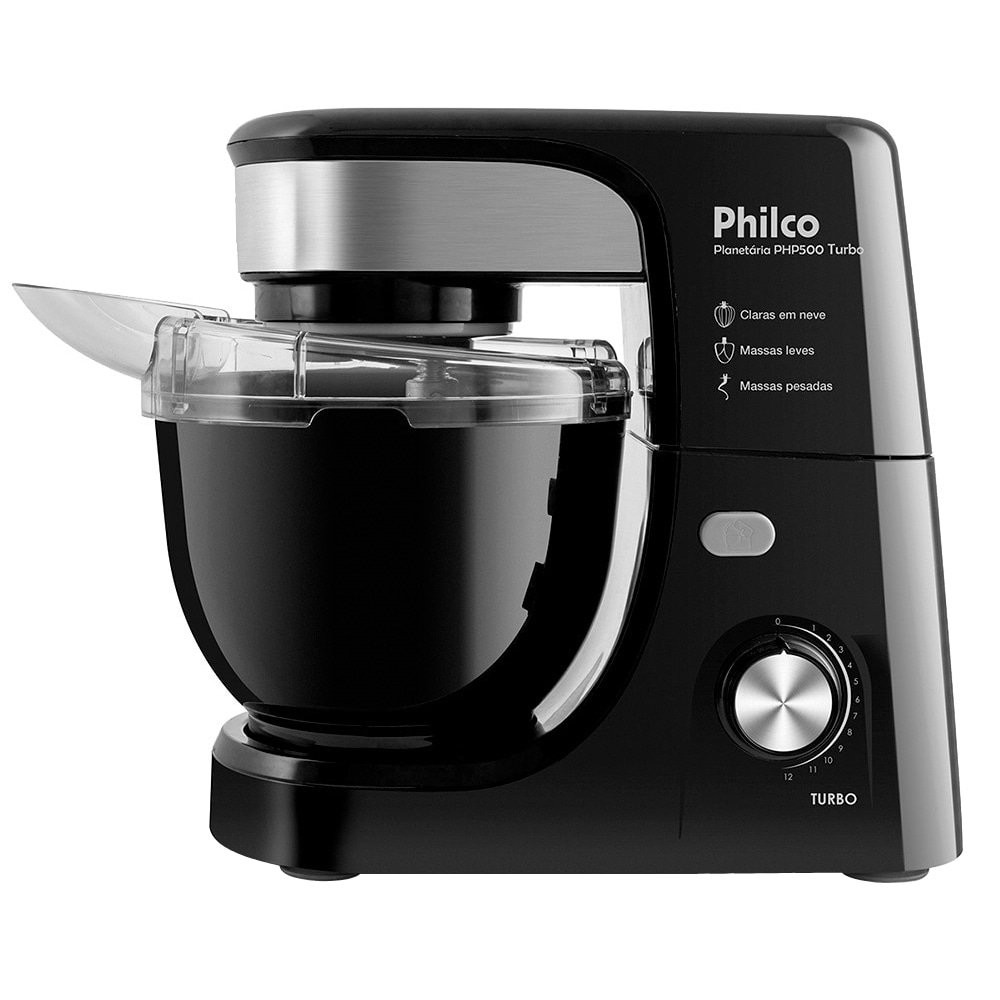 Batedeira Planetária Philco PHP500 Turbo - 12 Velocidades, 1 Tigela 700W, Preto | Shopee Brasil