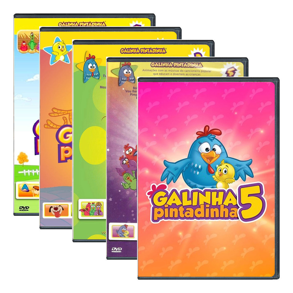 Dvd Coleção Galinha Pintadinha Vol 1 2 3 4 5 - 5 Dvd | Shopee Brasil