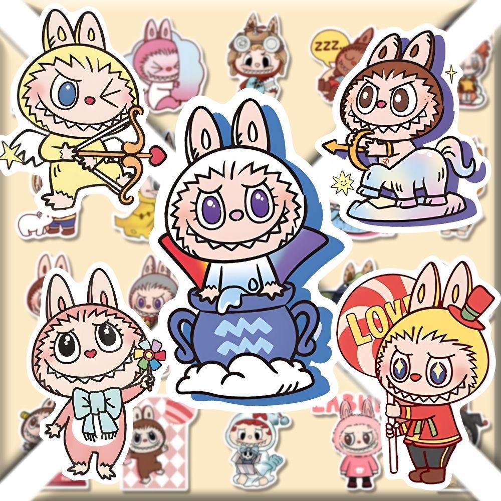 POP MART Sticker 80pcs Set The Monster Rabbit Waterproof Kids Cute ...