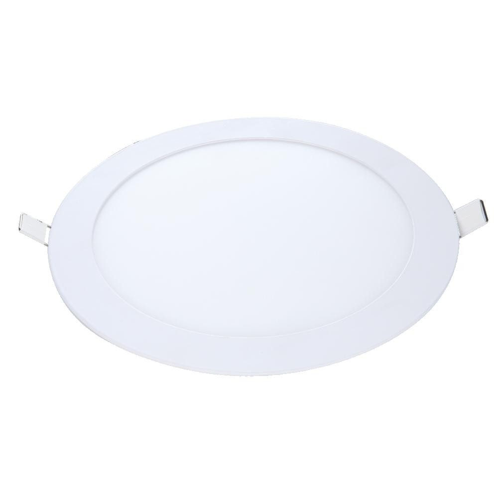 Painel Pop LED Plafon De Embutir 18W Redondo 22cm Luz Amarela 3000K ...