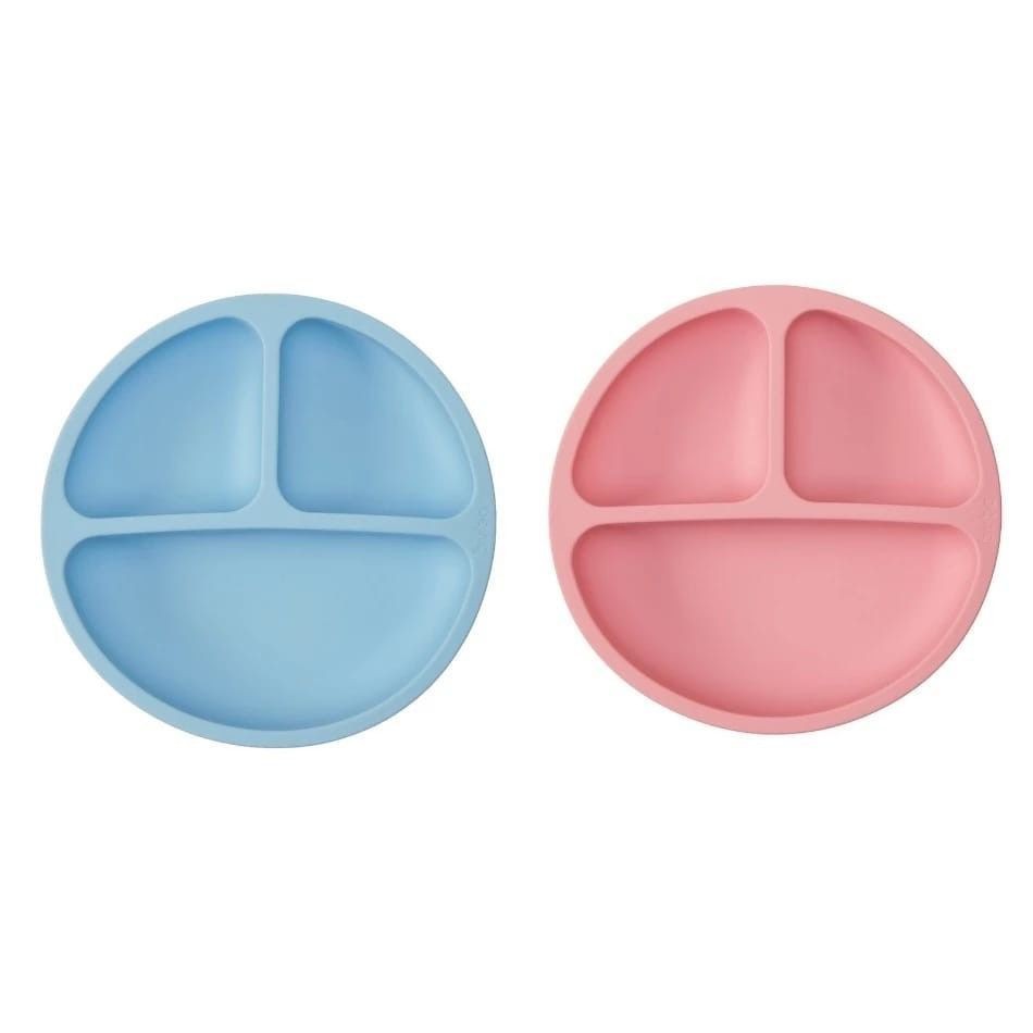 Prato Pratinho Com Divisória Em Silicone Bebe Infantil Mimo Style ...