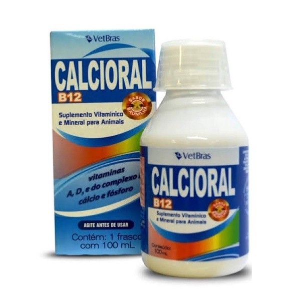 Calcioral B12 100ml Excelente Calcio para Cães E Gatos PRODUTO ENVIADO ...