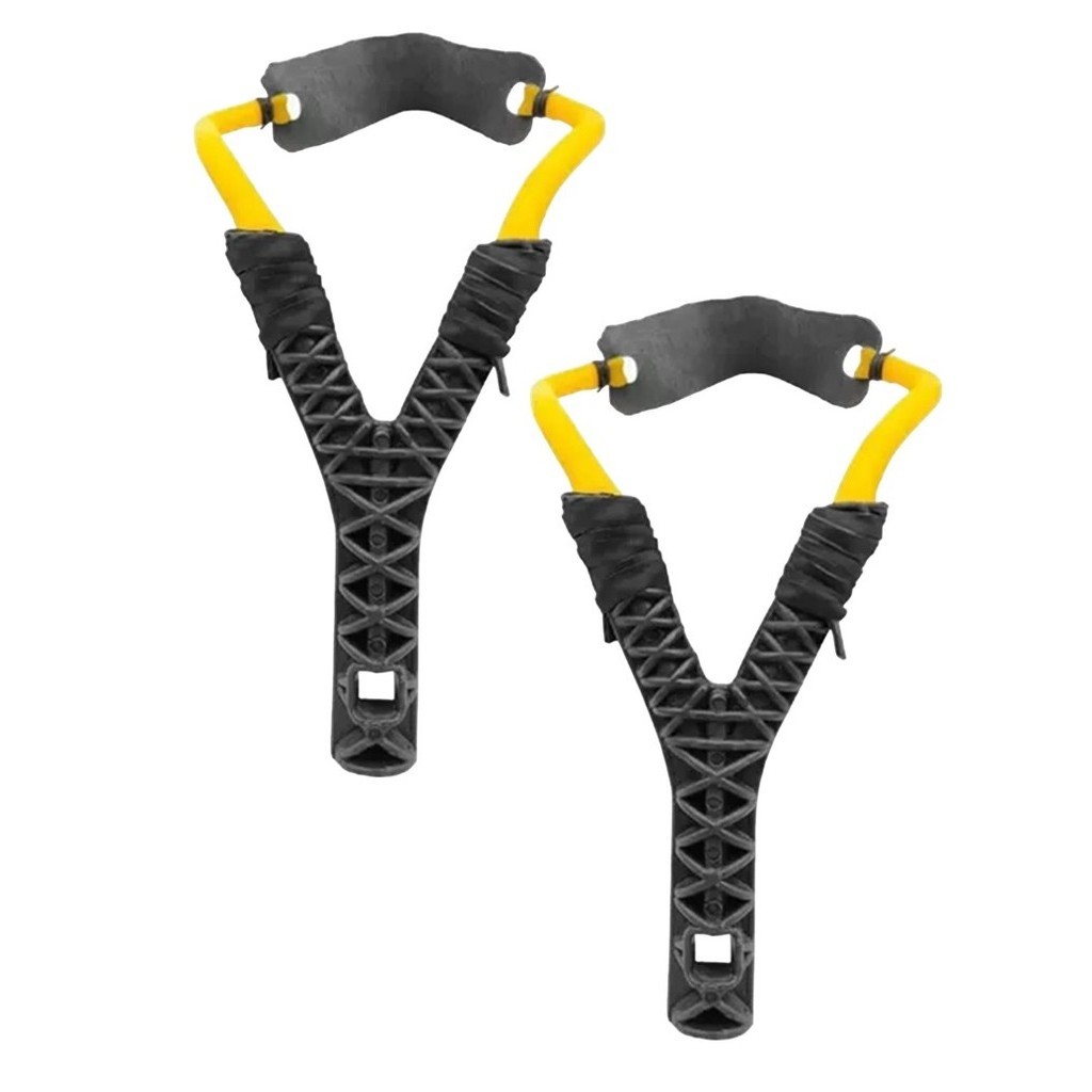 Kit 2 Estilingue Atiradeira Reforçada Resistente Pesca Caça - Corre Que ...