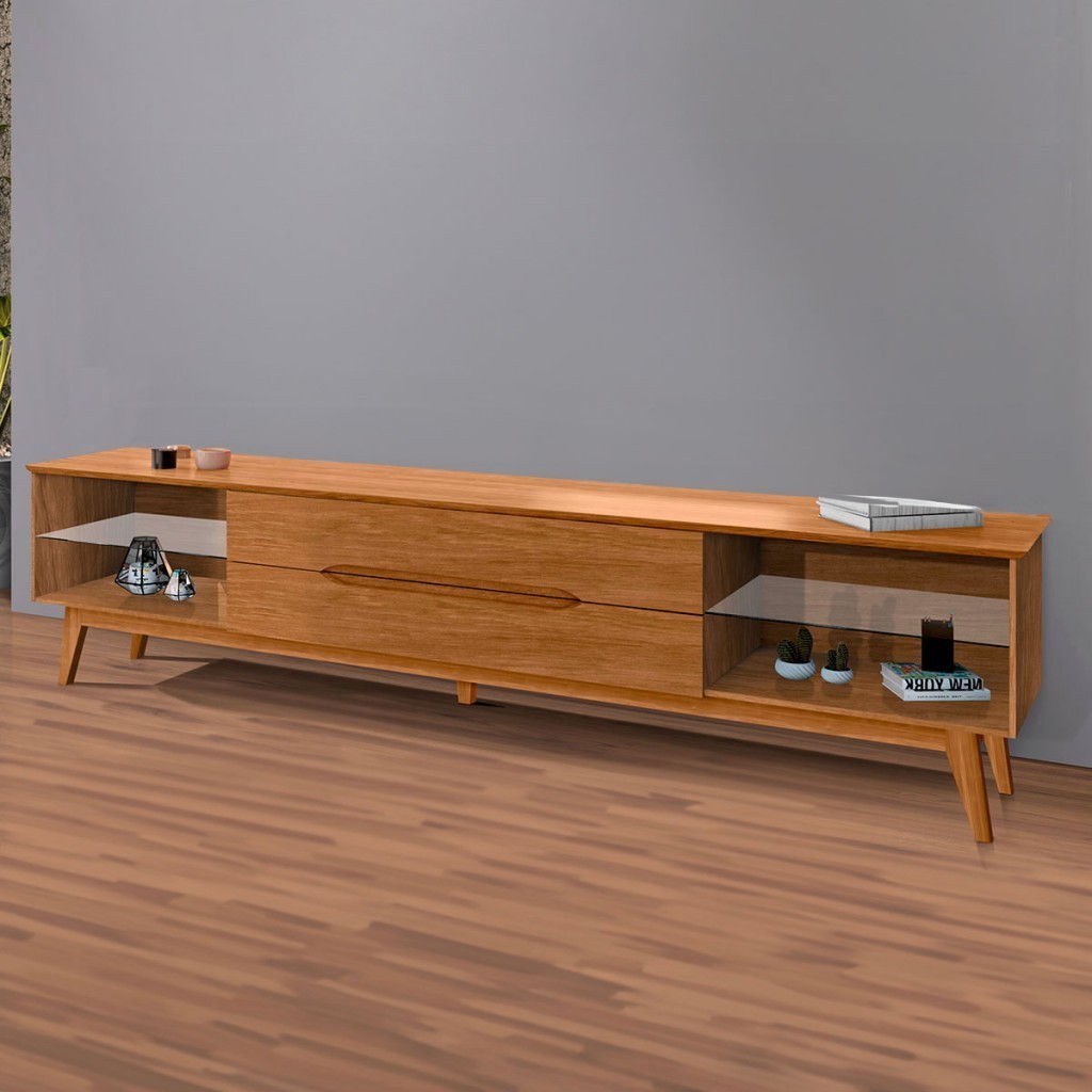 Rack para TV Até 75 Polegadas Limit 2 Gavetas 2 Prateleiras Nature - Tebarrot | Shopee Brasil