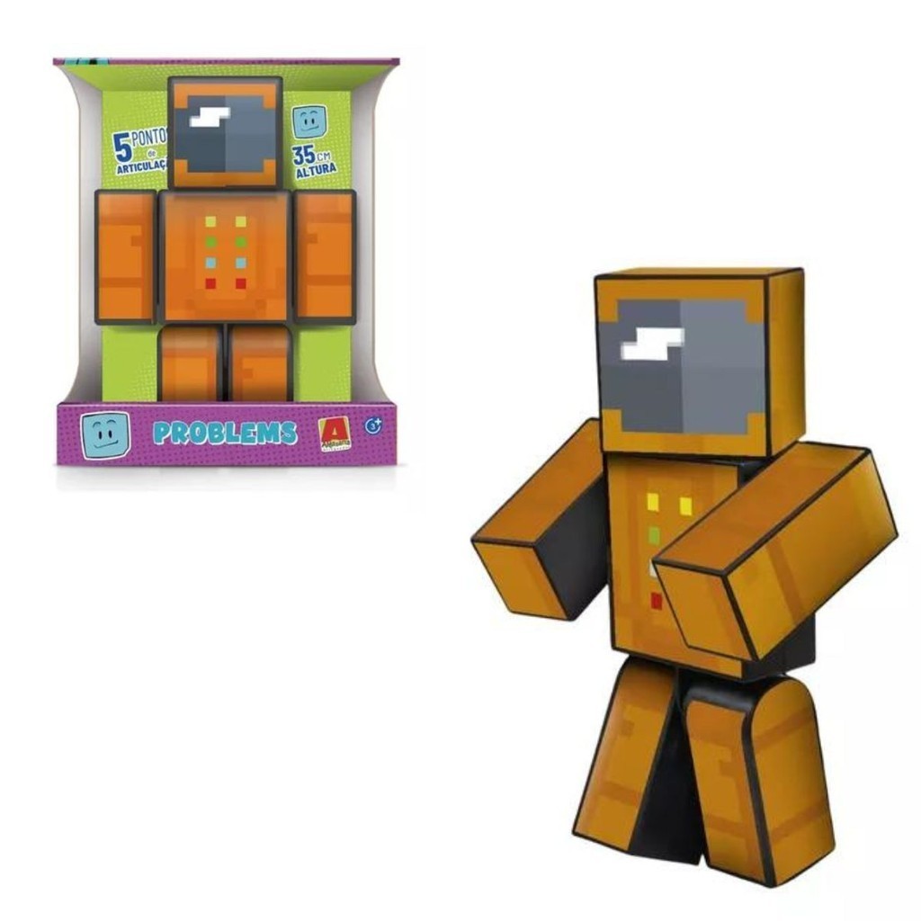 Boneco Zoom Turma Do Problems 35cm Articulado Minecraft | Shopee Brasil
